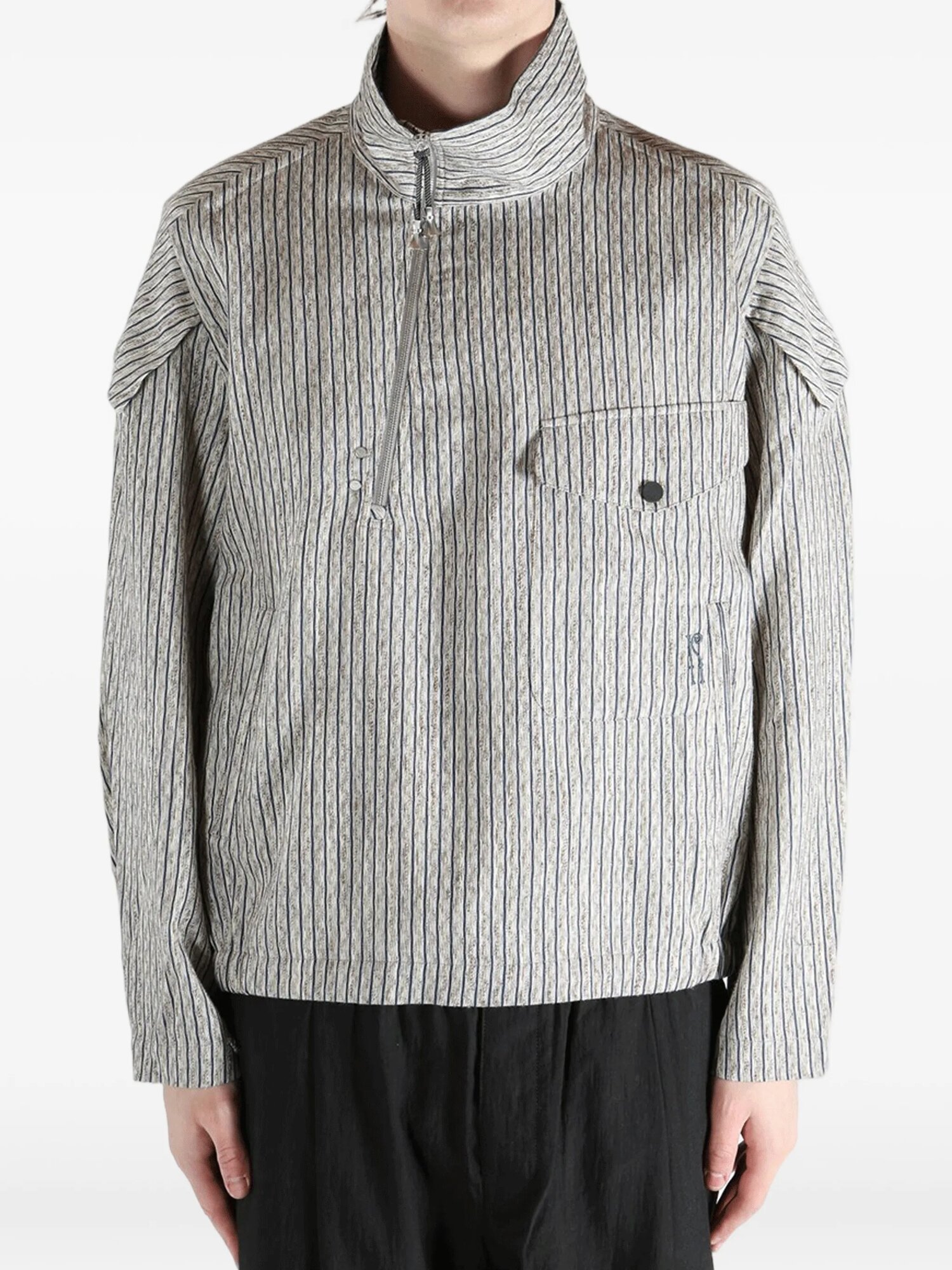 Куртка KIKO KOSTADINOV Striped zipped jacket, размер 48 — фото 1