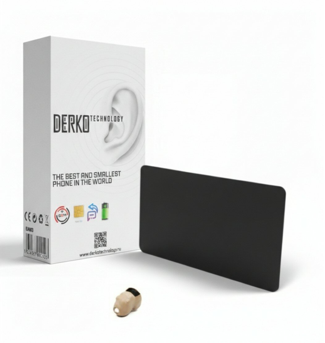 Миниатюрная гарнитура мини-телефон Карта и микронаушник Mega 8 мм