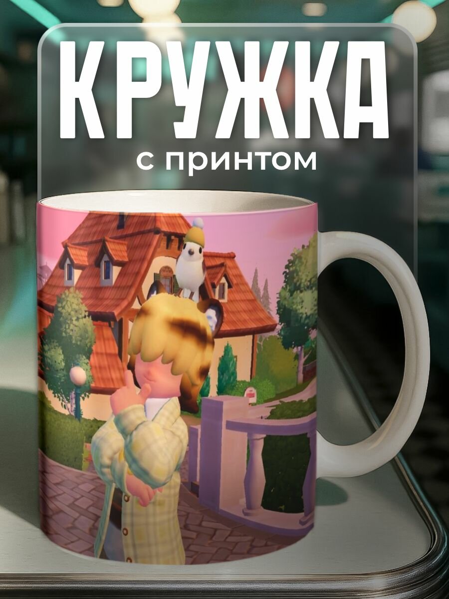 Кружка с принтом Heartopia Blanc