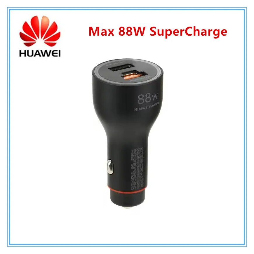 Оригинальное автомобильное зарядное устройство Super Charge HUAWEI 88 Вт, двухпортовый кабель с поддержкой PD QC 6A типа C для Huawei Mate 60 50 30 Pro P60 P30 Pro