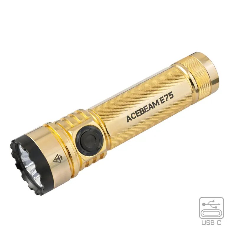 ACEBEAM E75 Фонарик алюминиевый 4500lm Bronze-Gold, 6500k