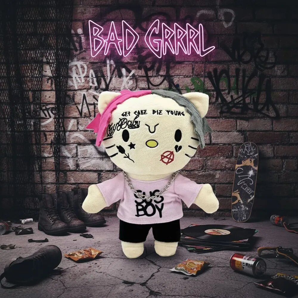 Lil peep X Плюшевая игрушка Кукла Плюшевое украшение Happy Doll Hello Kitty