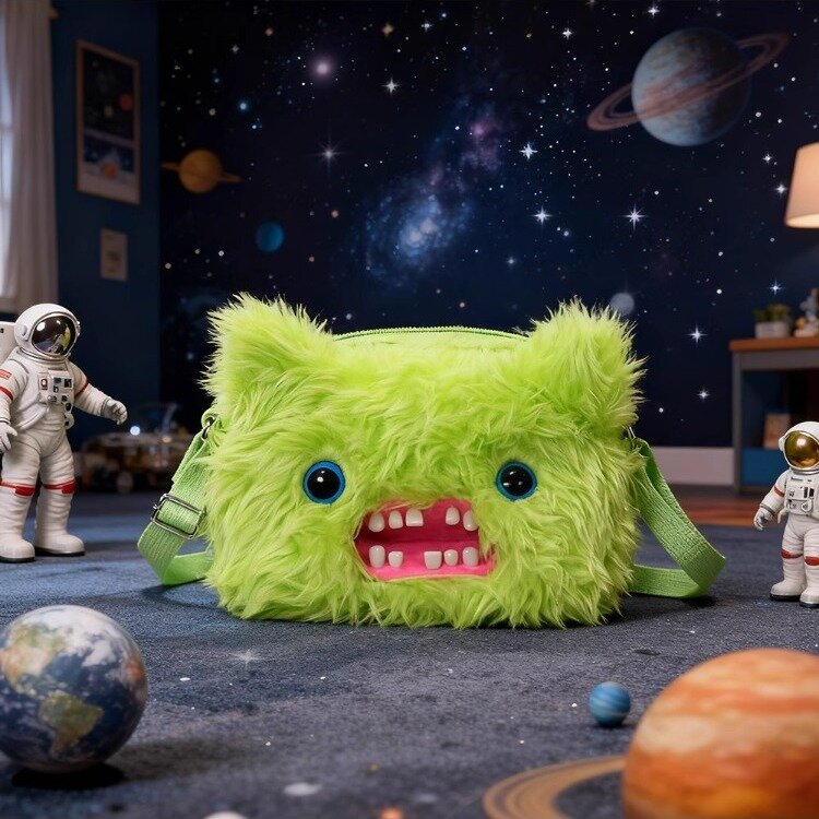 Мягкая плюшевая сумка через плечо Fuggler Cute Tooth Monster: милый, нелепый и модный рюкзак Fugger Tooth Monster.