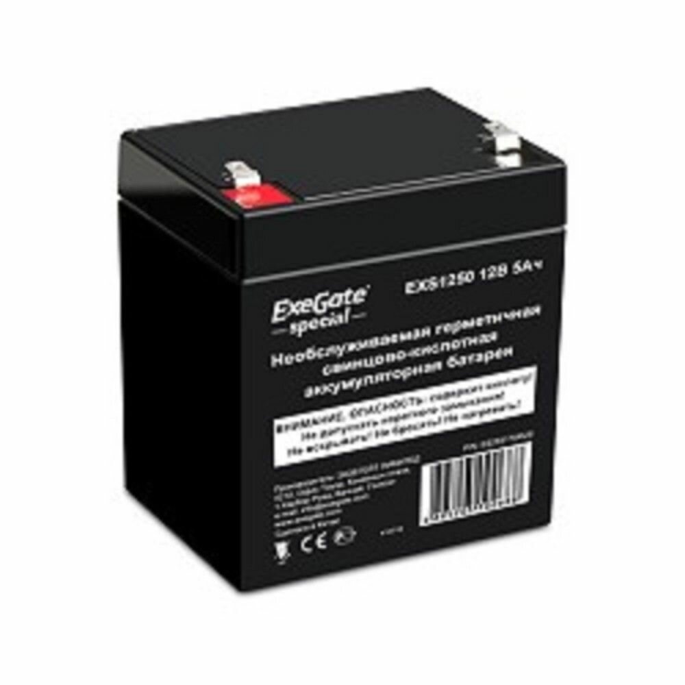 Exegate ES255175RUS Аккумуляторная батарея DTM 1205-EXS1250 (12V 5Ah, клеммы F1)