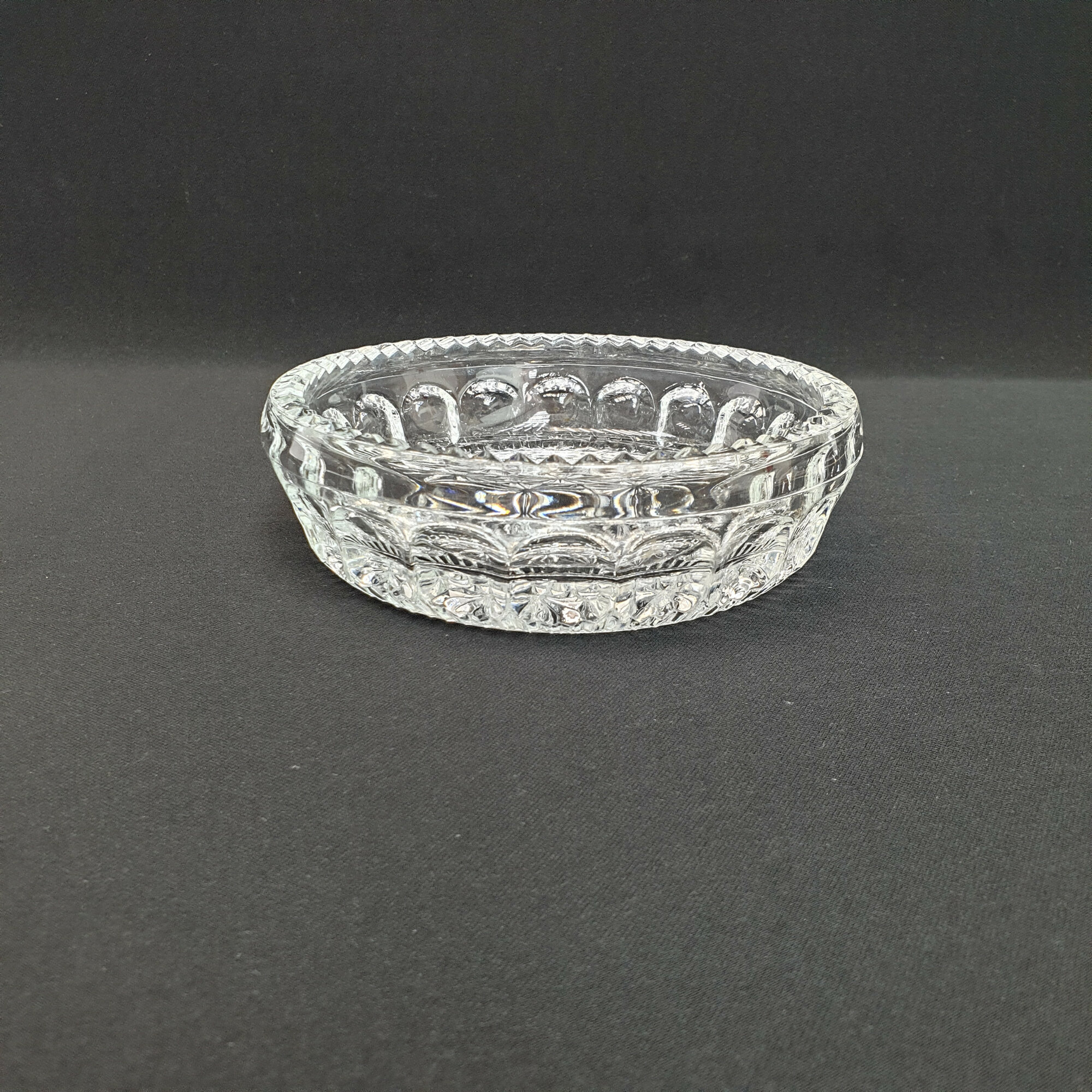 Винтажная ваза конфетница, хрусталь 16 см, СССР