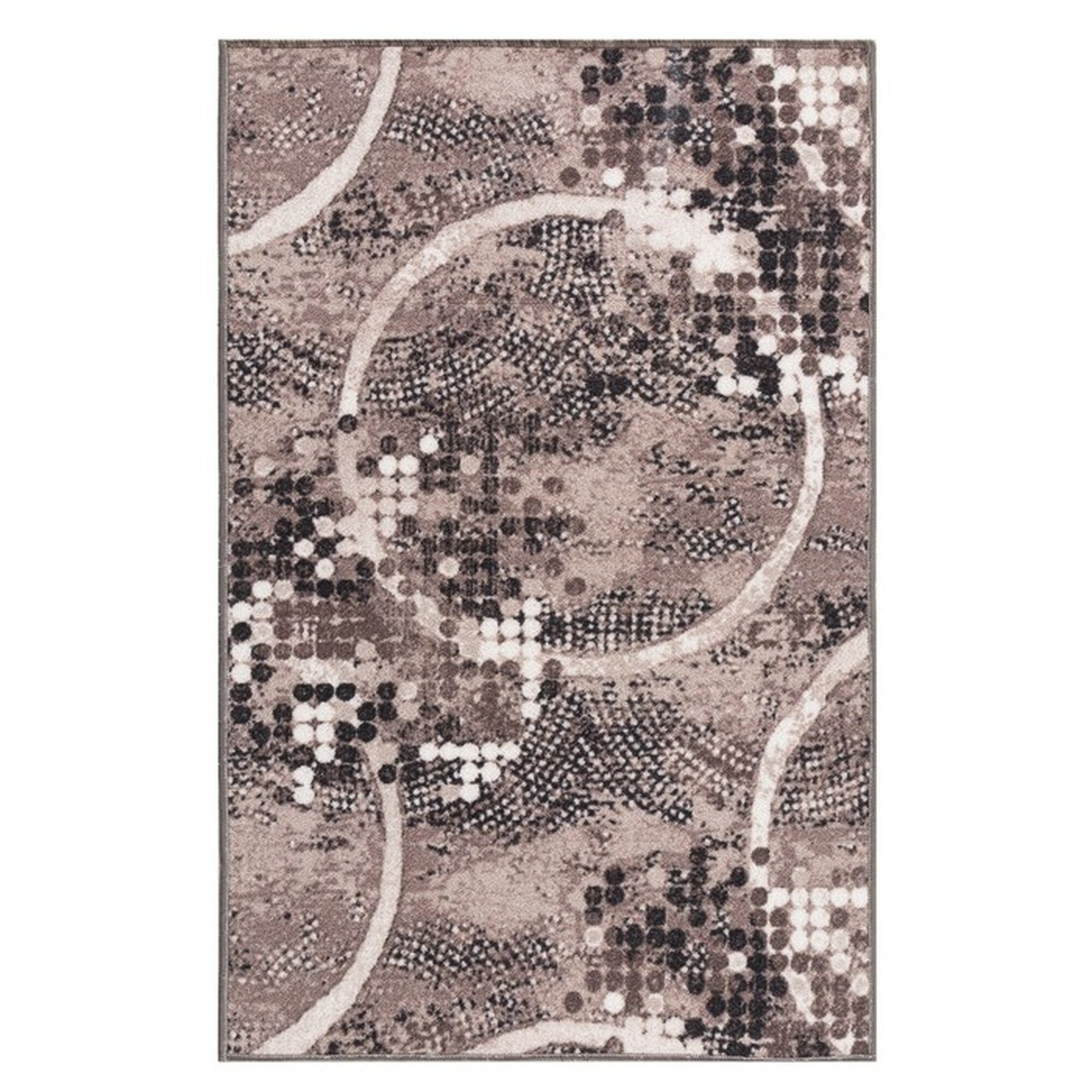 Палас прямоугольный, размер 200×300 см, войлок, бежевый/коричневый