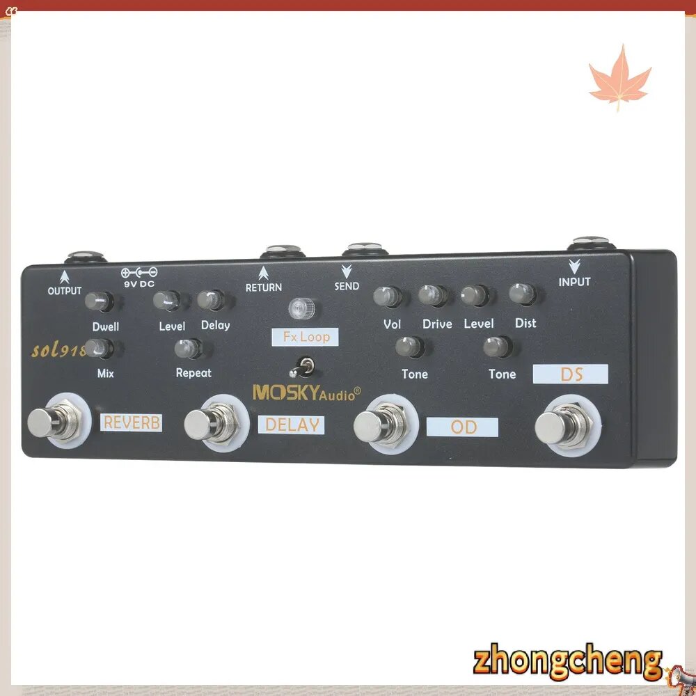 Педаль эффектов MOSKYAudio sol918 Черный для электрогитары — фото 1