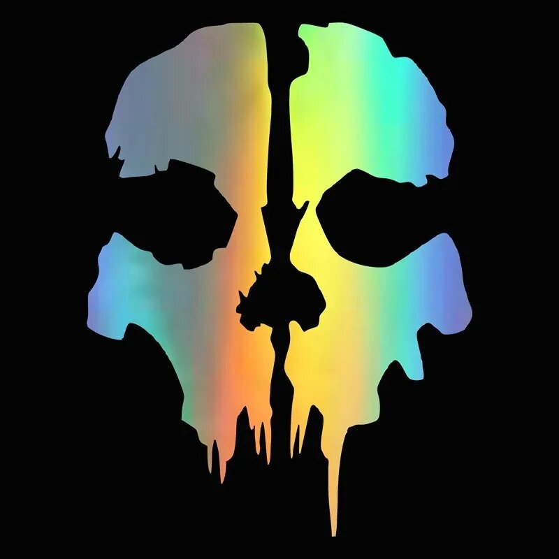 Наклейка на авто Ghost Skull LASER