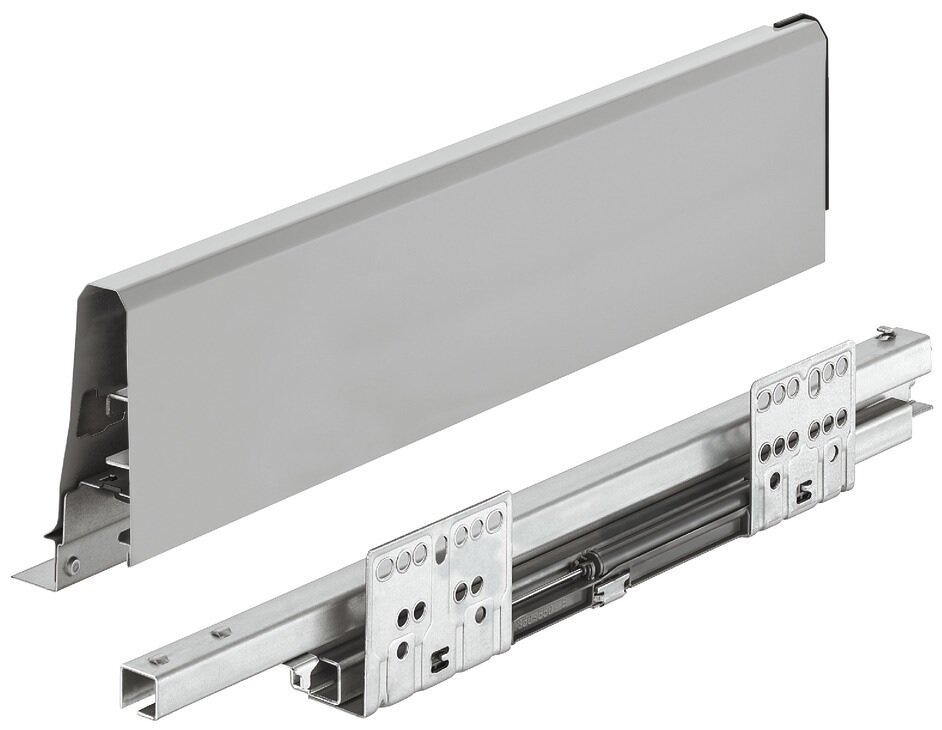 Hafele Matrix box S35, комплект ящика, серый 120x500мм, SOFT C 552.54.695