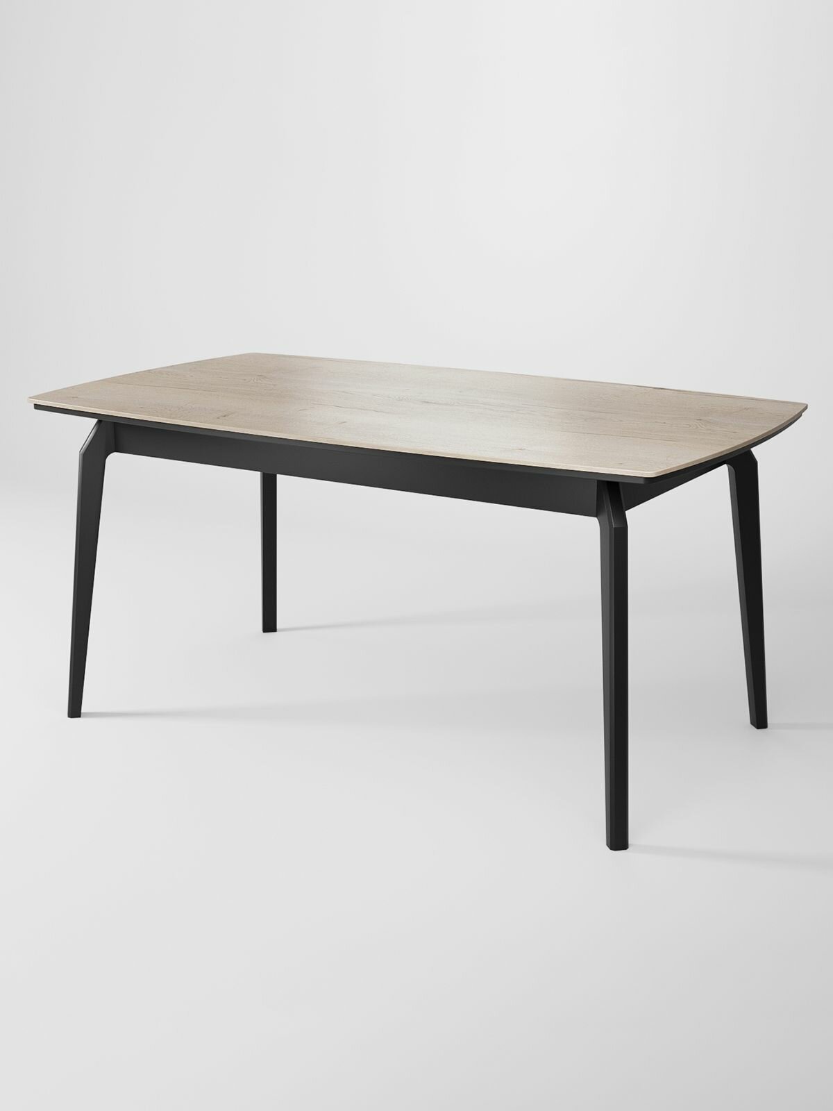 Стол Энцо 01 EGGER: Дуб Галифакс белый - Основание Черное