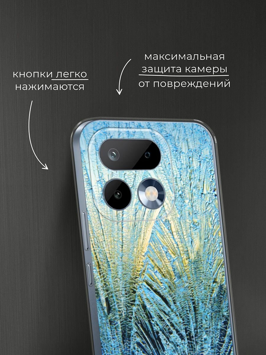 Силиконовый чехол на Realme 16 Pro / Реалме 16 Про с принтом Лёд — фото 1