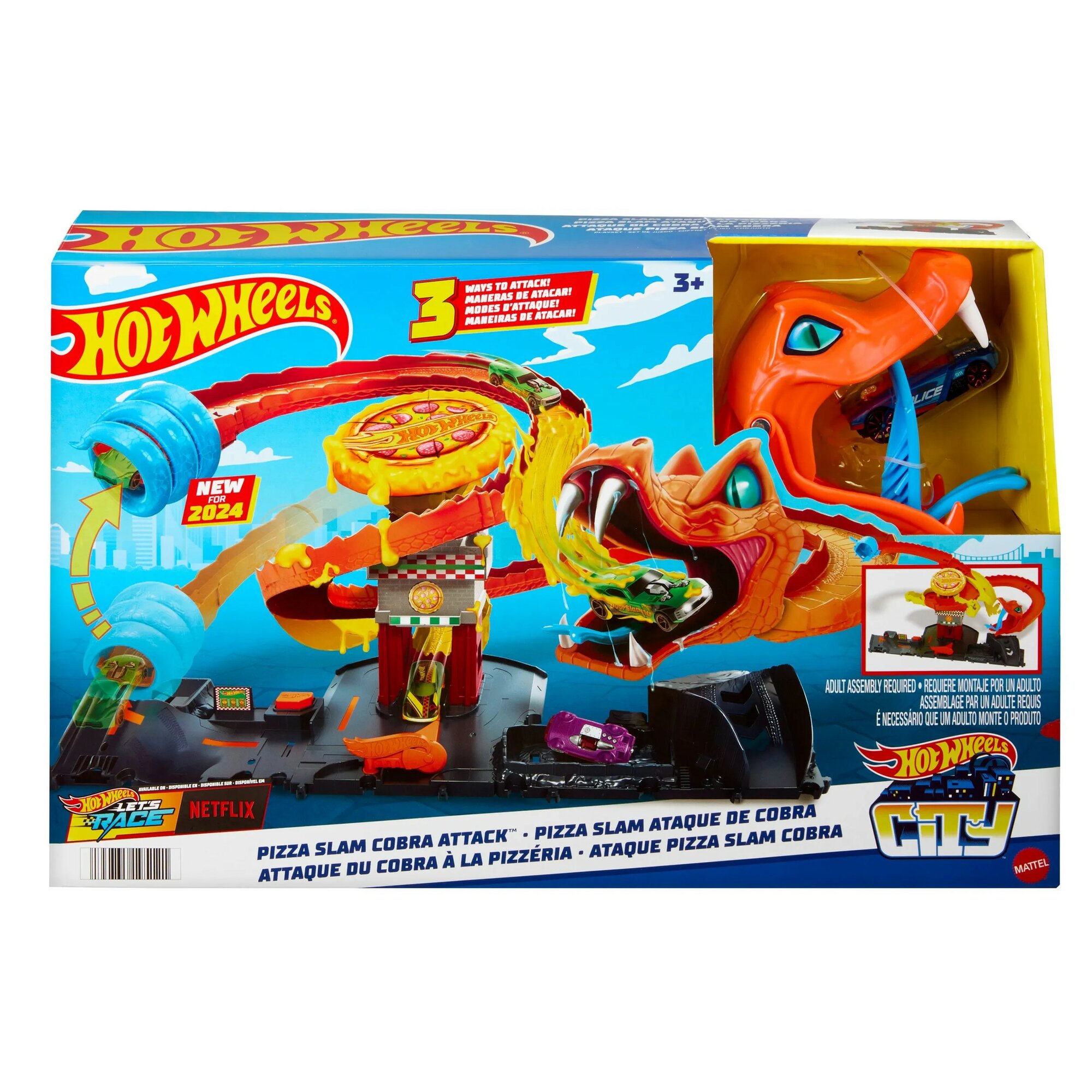 Гоночный трек Mattel Hot Wheels City Oddball Pizza Cobra Attack HTN81