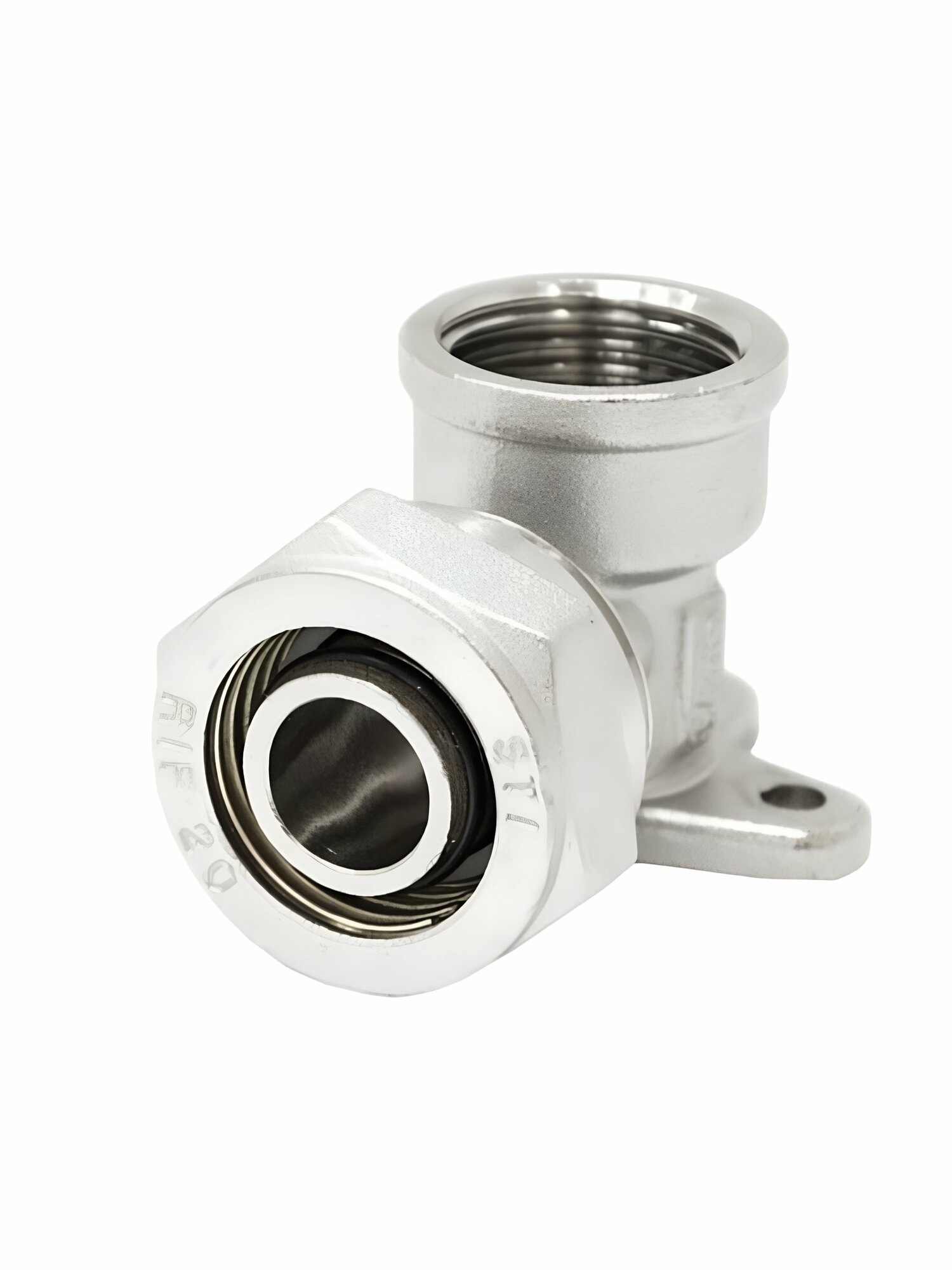 Уголок 16х1/2" мм, внутренняя резьба, с креплением, STI