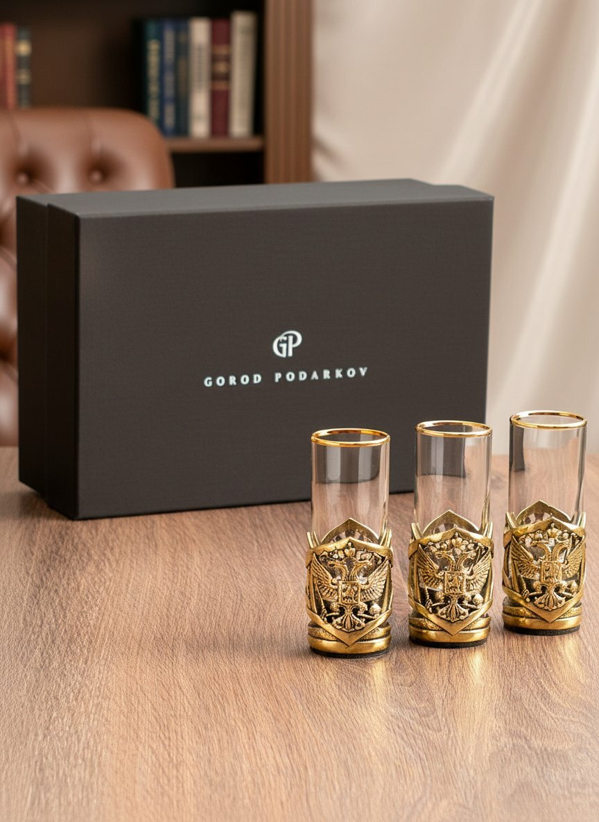 Набор стопок для водки Двуглавый орел