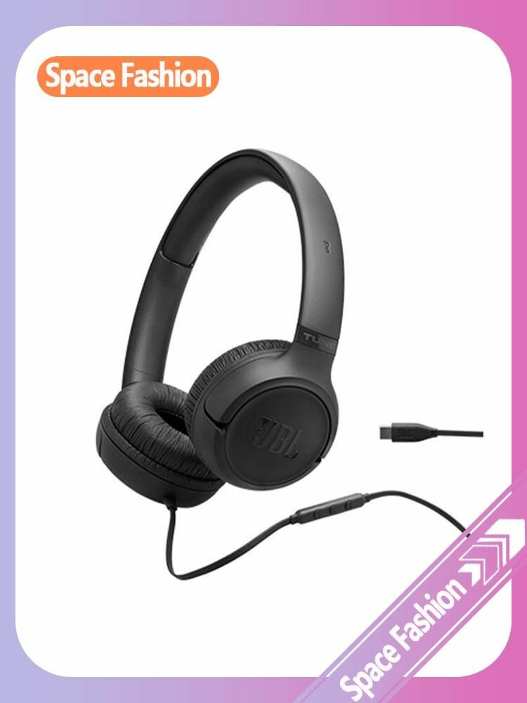 JBL Наушники проводные с микрофоном Проводная гарнитура JBL T530C гарнитура для спортивных музыкальных игр с интерфейсом type-c, черный спортивная гарнитура музыкальная гарнитура type-c наушники черные наушники