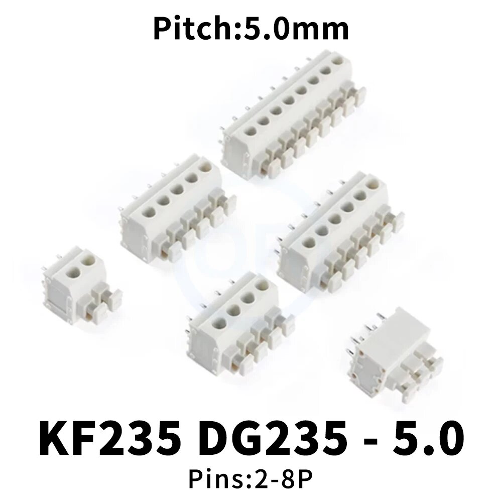 KF235 DG235 - 5.0 мм Клеммный блок для печатных плат 250В 10А 2P