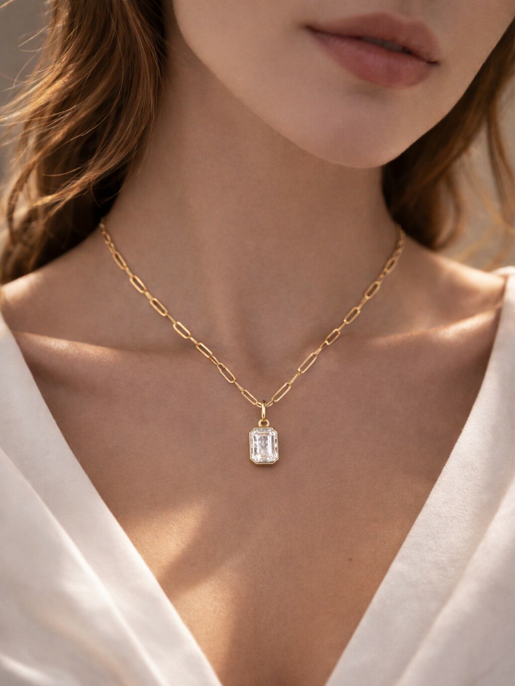 Колье, циркон