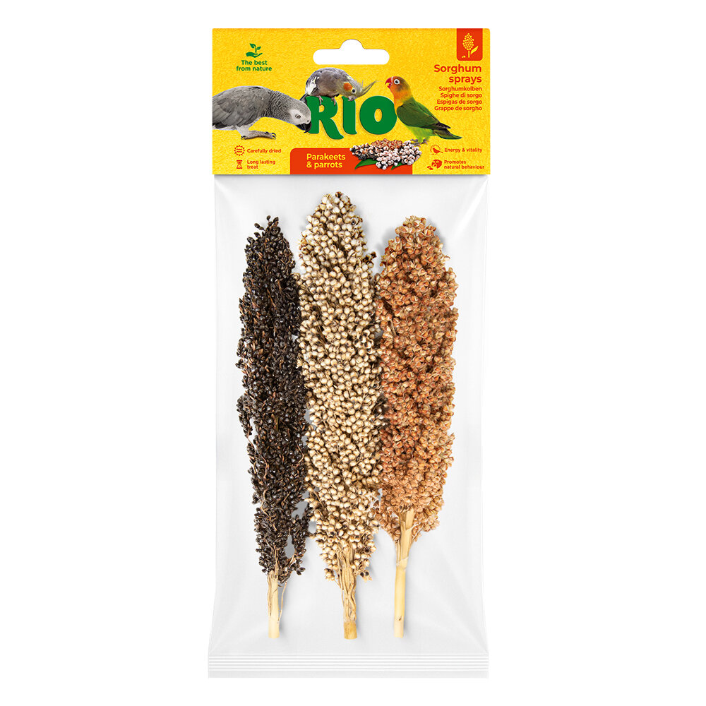РИО Лакомство для средних и крупных попугаев Сорго в колосьях, №3