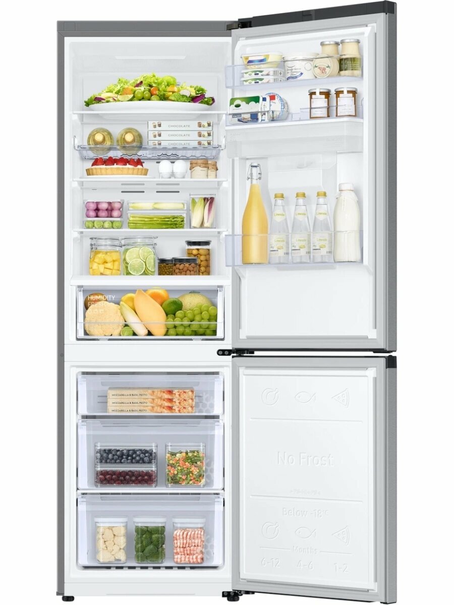 Холодильник Samsung RB34C632ESA/EF графит, двухкамерный, общий объем 341л