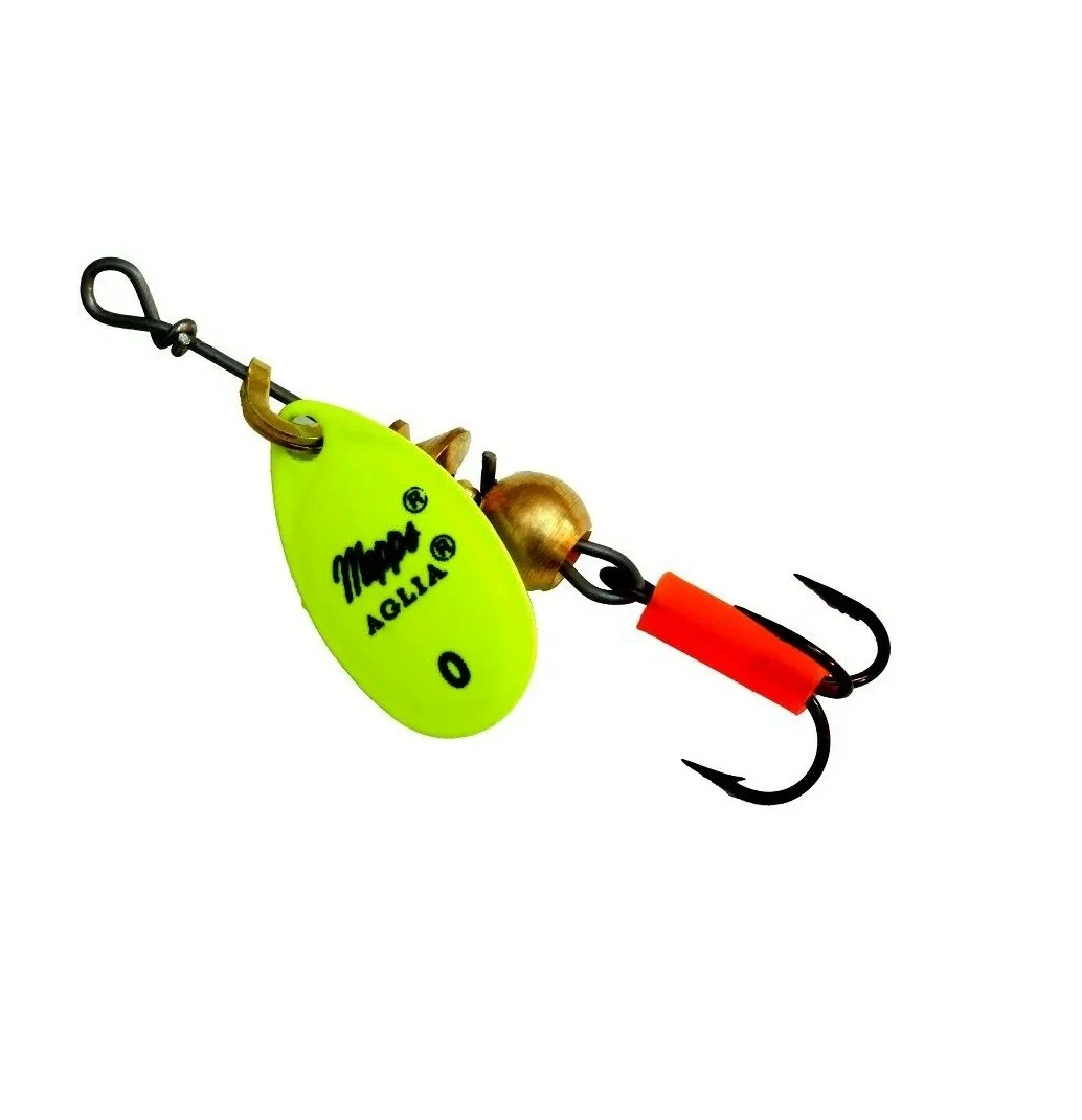 Блесна вращающаяся Mepps "AGLIA FLUO", 0, Chartreuse, тройной, 1 шт.