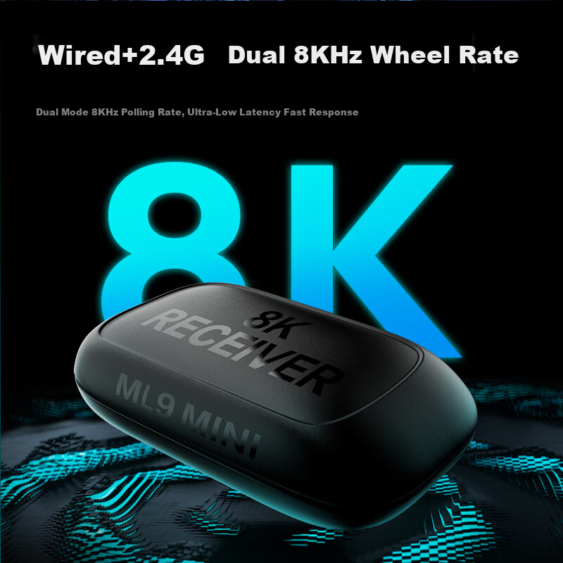ThundeRobot ML9mini 8K игровая мышь с сенсором PAW3395 трирежимная беспроводная 8K опросная частота пароцвет