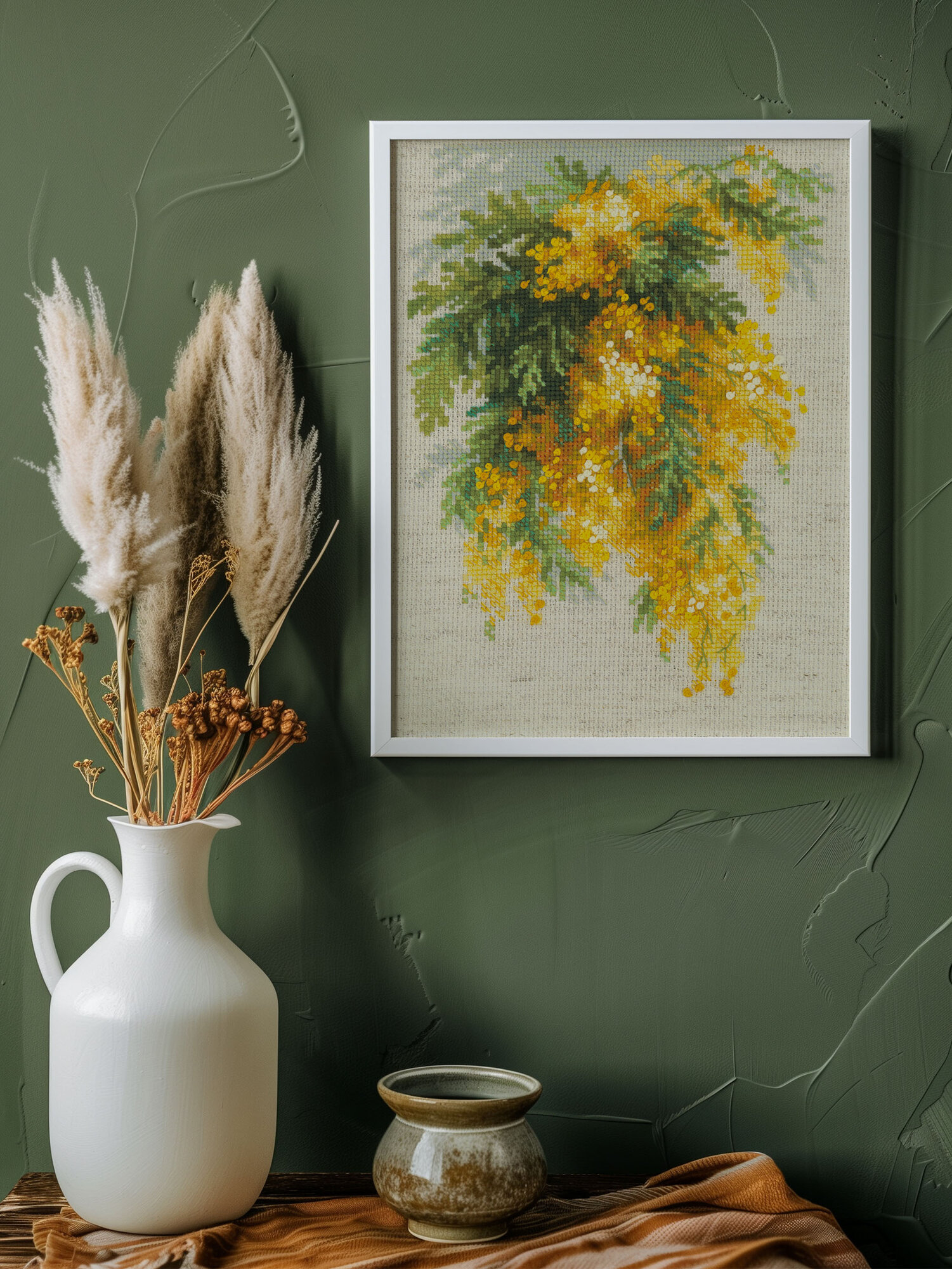 Набор для вышивания крестом Риолис, вышивка крестиком "Мимоза", 18*24 см, 1615