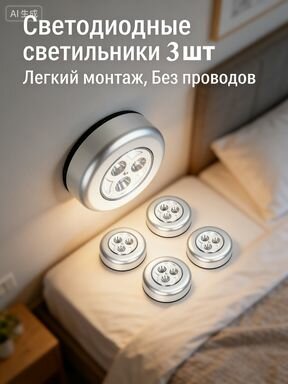 Настенный светильник, Без цоколя, 1.5 Вт бра светильник на стену без патрона
