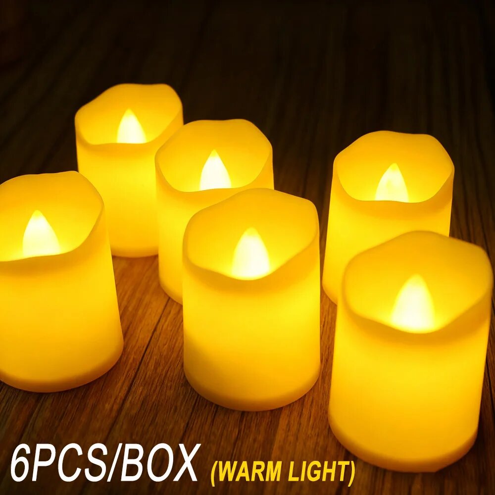 Свечи LED Ivory, теплый свет, 6 шт в коробке