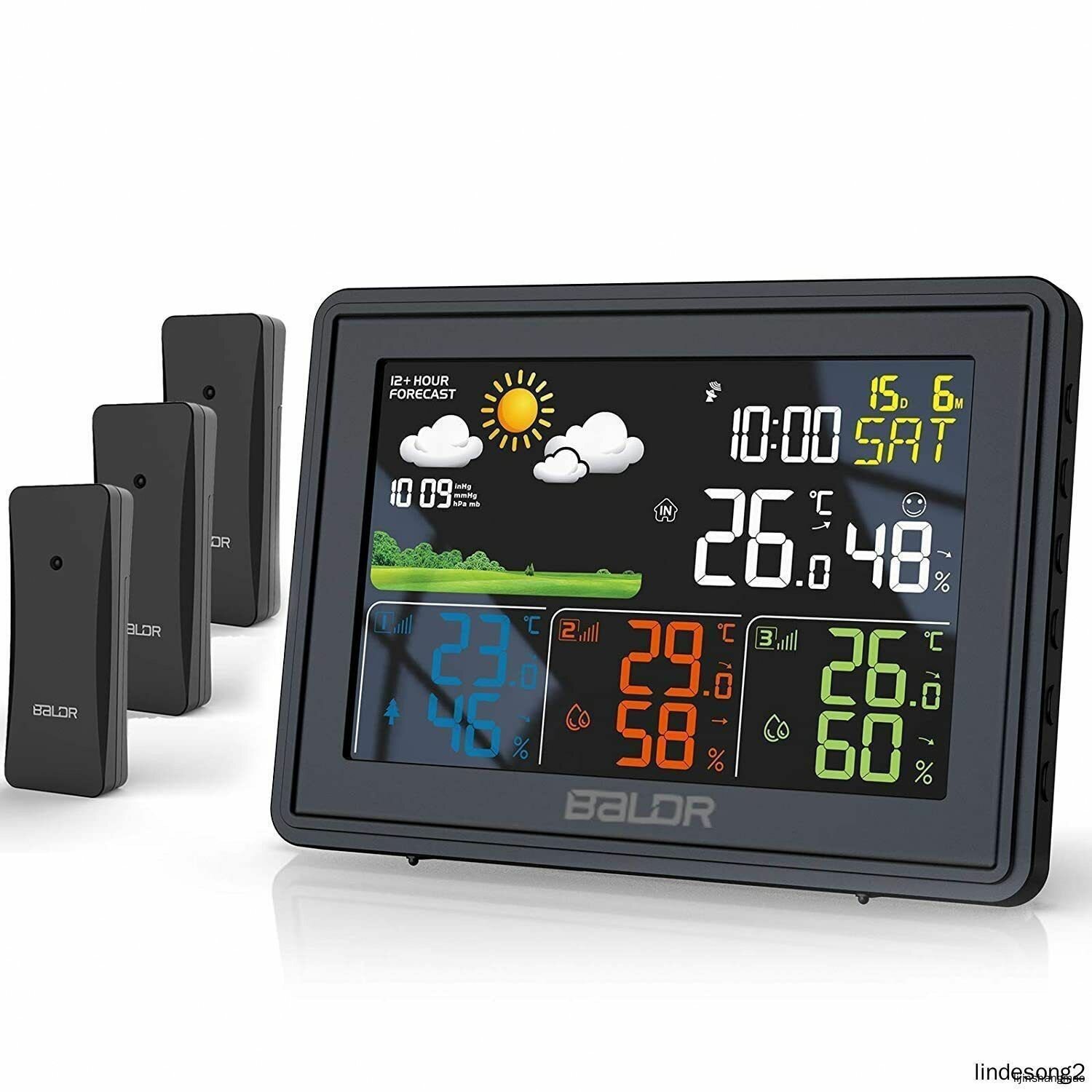 Метеостанция BALDR Wi-Fi с дистанционным датчиком, умным управлением через приложение, термометром Wi-Fi a g