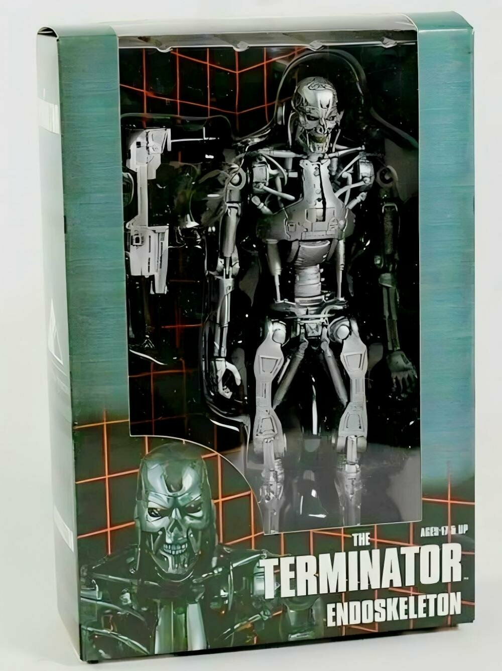 Коллекционная фигурка с аксессуарами "NECA". "Терминатор". Т-800. Эндоскелет робота.