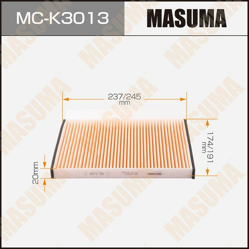 Фильтр салона MASUMA MC-K3013 Hyundai I30 I 2007-2012, Hyundai I30Cw 2007-2012, Kia Ceed I 2009-2012