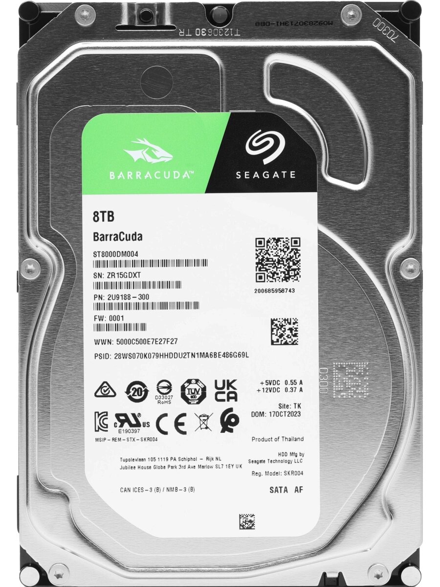 Жесткий диск Seagate SATA-III 8TB ST8000DM004 Barracuda
