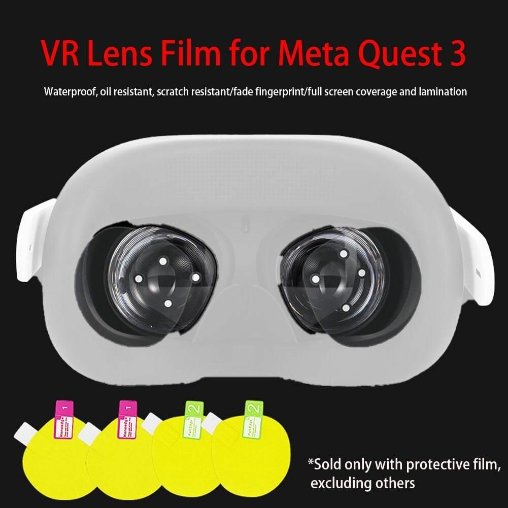 4/2 шт VR-пленка для объектива Meta Quest 3, защитная пленка, линзы защита от царапин, VR-гарнитура, шлем,