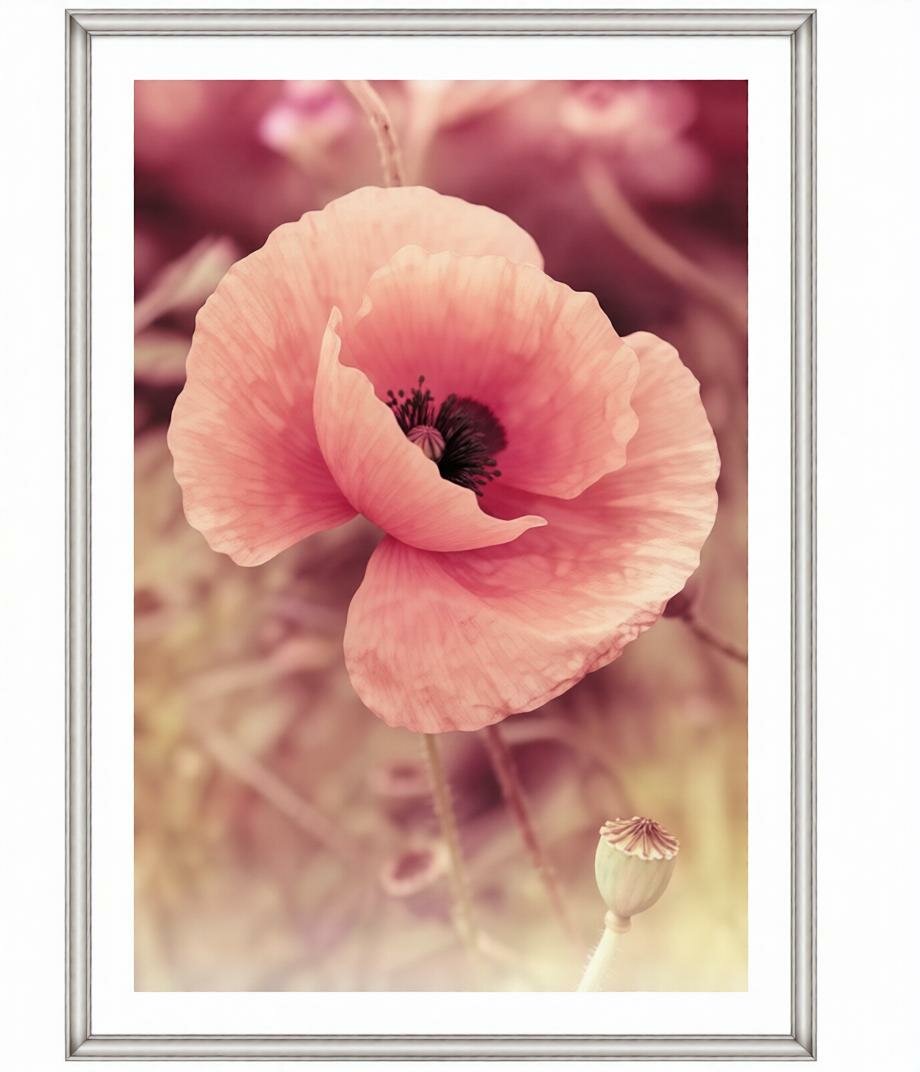 Фоторамка PIONEER Poster lux silver, пластиковая, формат 15х21 см, 15786