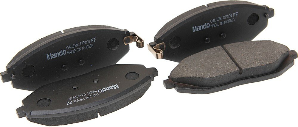 Колодки тормозные передние MANDO MPD34 Chevrolet Matiz M200, M250, Spark Lite 2005-03, комплект
