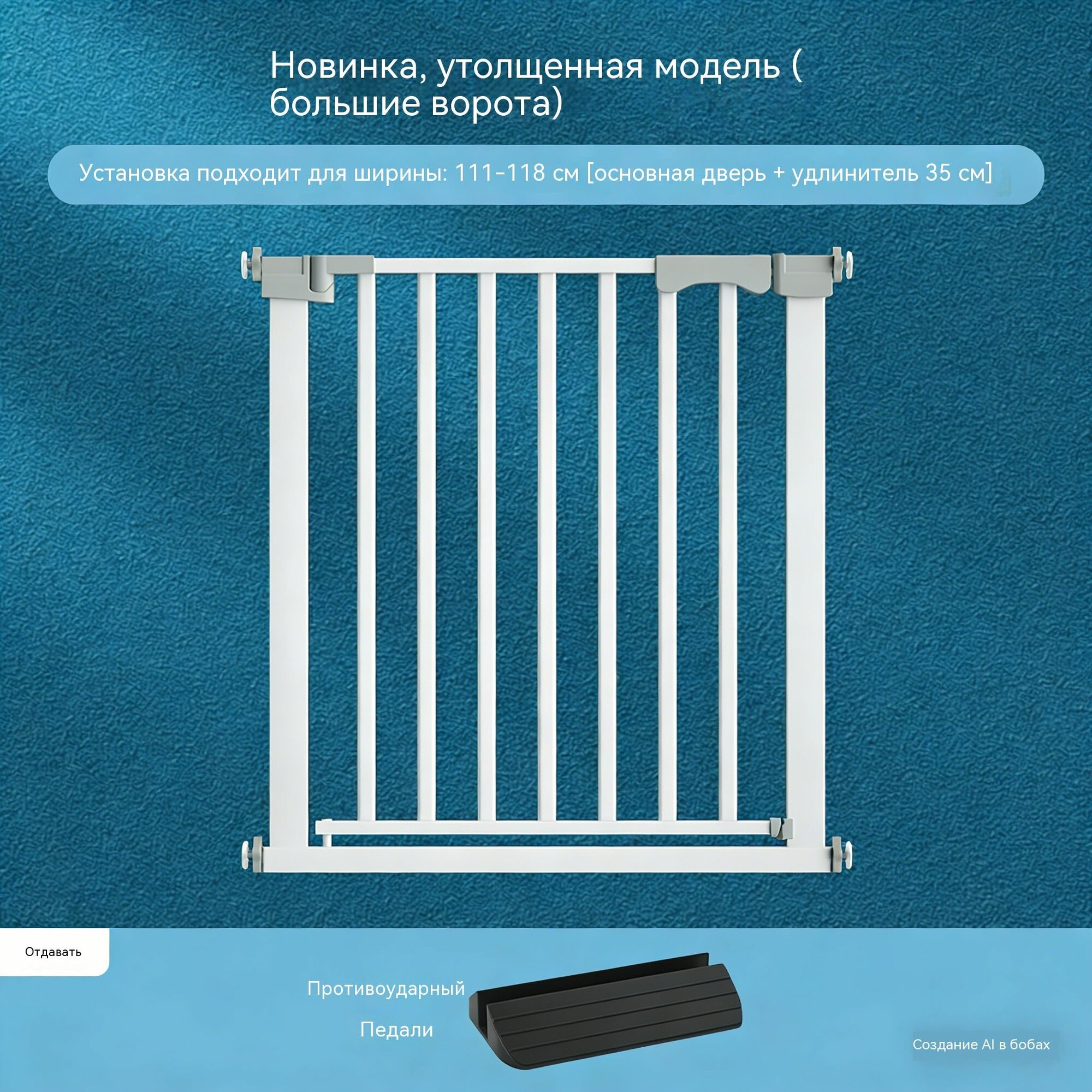 Защитный барьер-двери для детей и животных/двери, лестницы и открытые ограждения/предназначен для кошек/зазор 5,5 см, высота 76 см