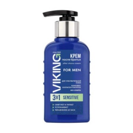 Крем после бритья Викинг 3 в 1, "SENSITIVE", для чувствительной кожи, 200 мл