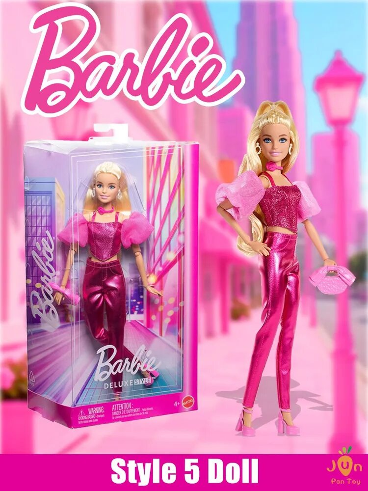 Барби, Mattel Barbie Deluxe Style Doll #5 JFP40 / Детская модная коллекция кукол с аксессуарами, подходящая для подарков девочкам старше 4 лет