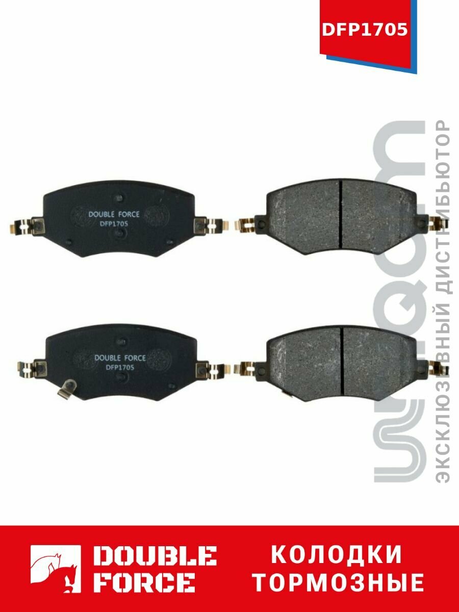 Колодки тормозные передние JAC J7 2020 - Double Force DFP1705