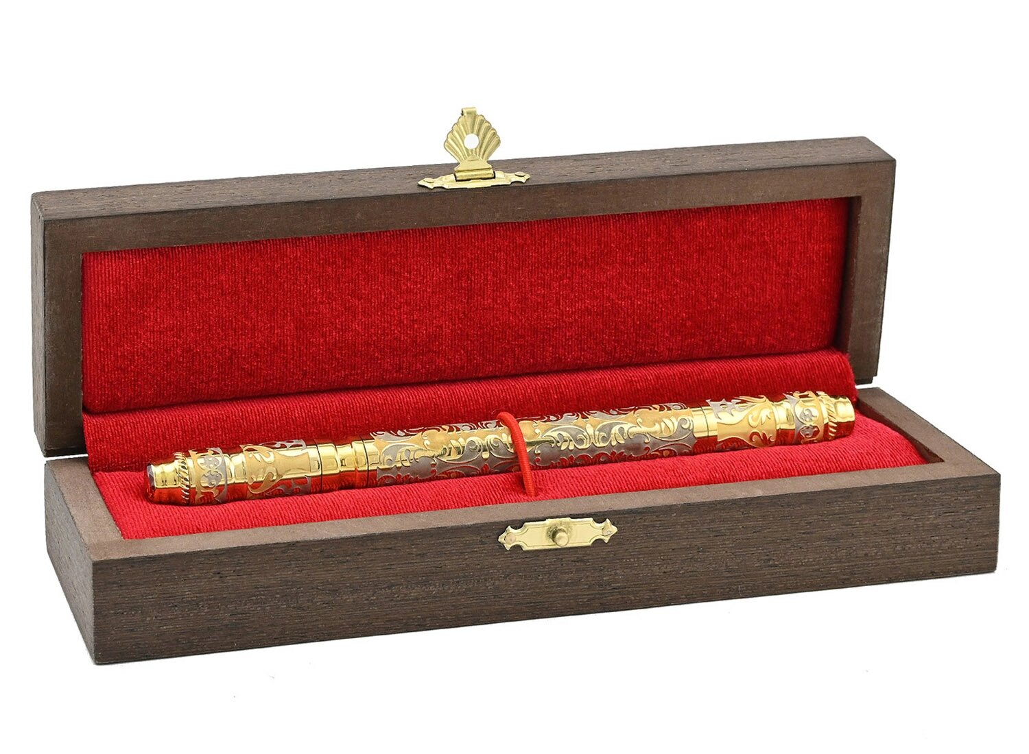 Позолоченная шариковая ручка с фианитом Финансист Златоуст.