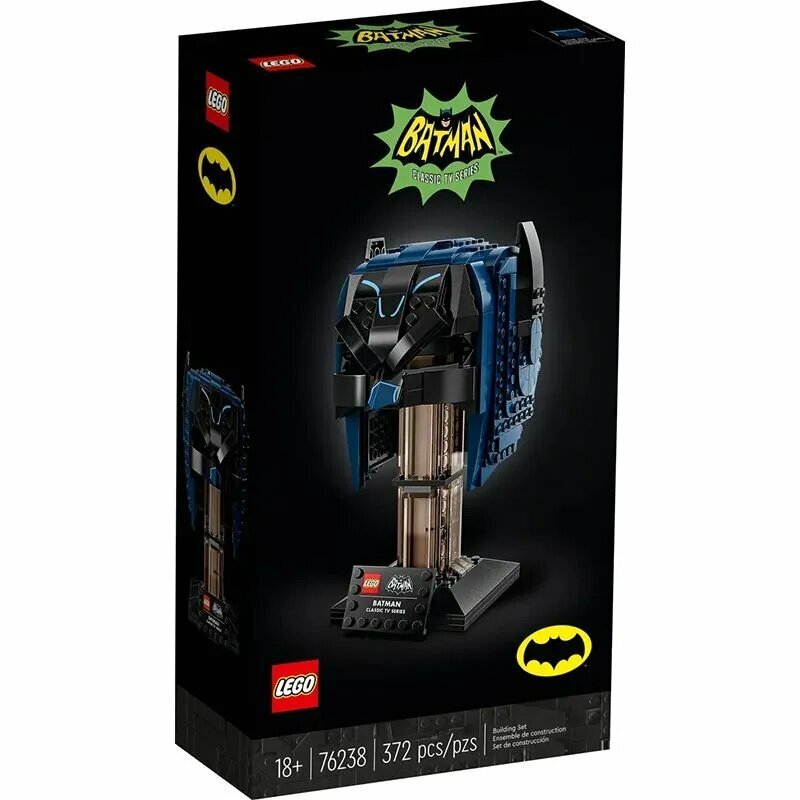 LEGO 76238 DC Classic TV Series Batman Cowl / Классическая маска Бэтмена из фильмов и телепередач, строительные блоки, набор для сборки моделей для взрослых, лего Бэтмен