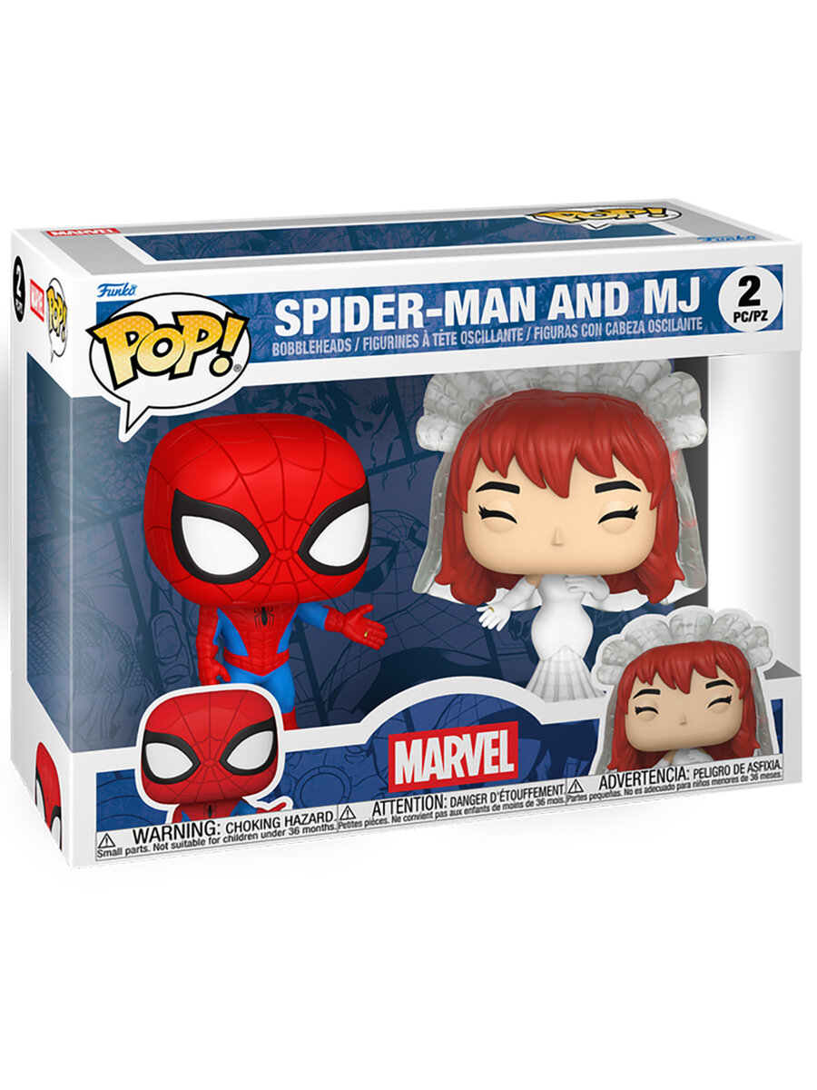 Фигурка Funko POP! Bobblehead. Marvel. Superhero Couples: Spider-Man and MJ (2pk)