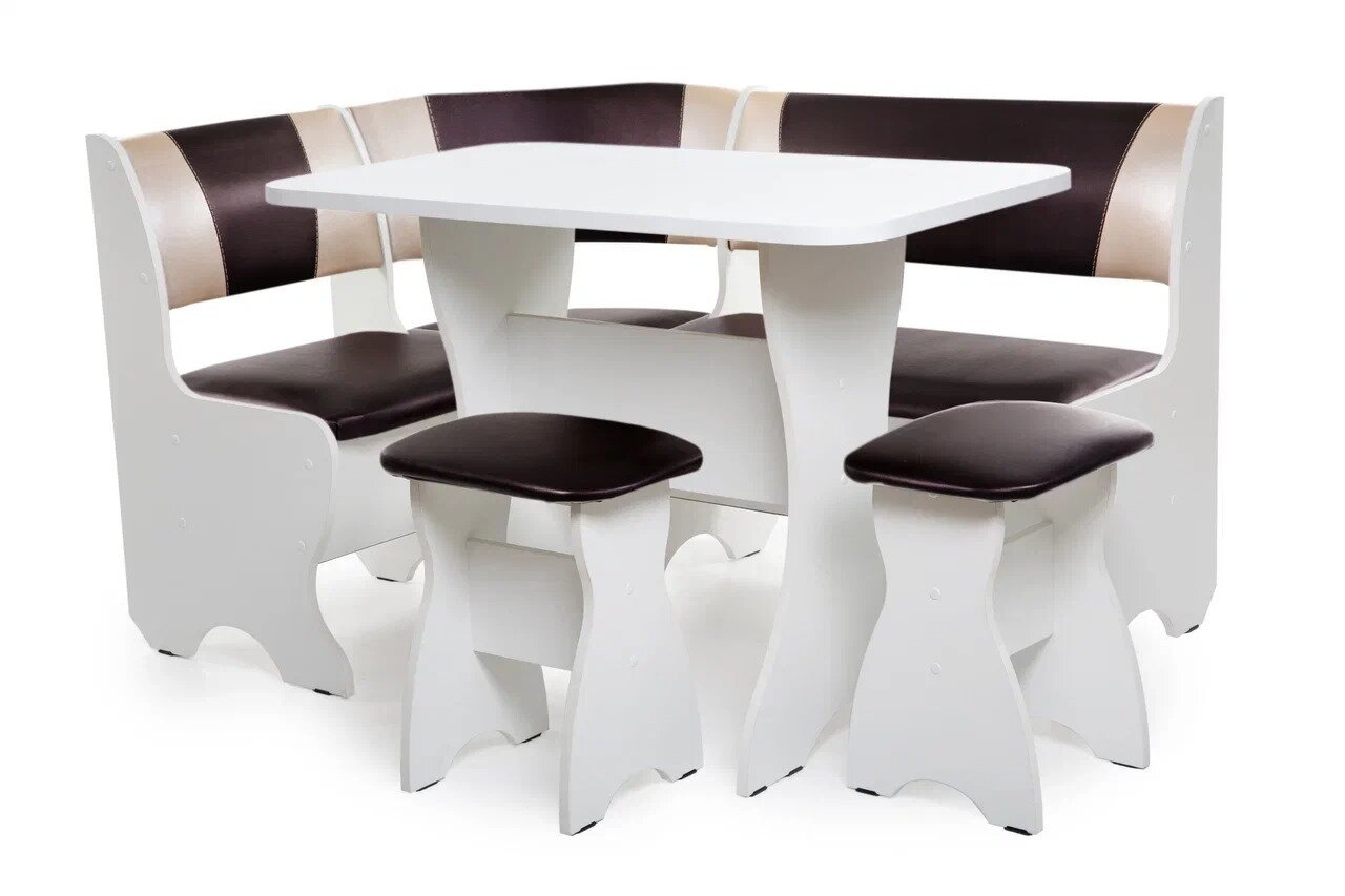 Кухонный уголок Betel тюльпан Комби Белый/С.221 - С.101/С.-221