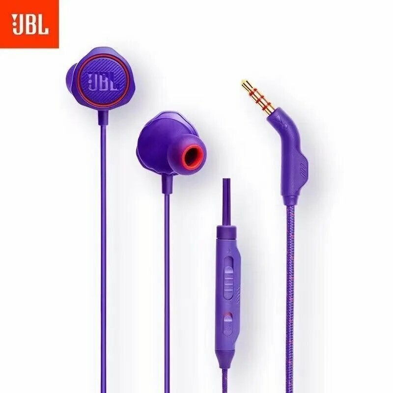 JBL Наушники проводные с микрофоном JBL Quantum 50, 3.5 мм, фиолетовый
