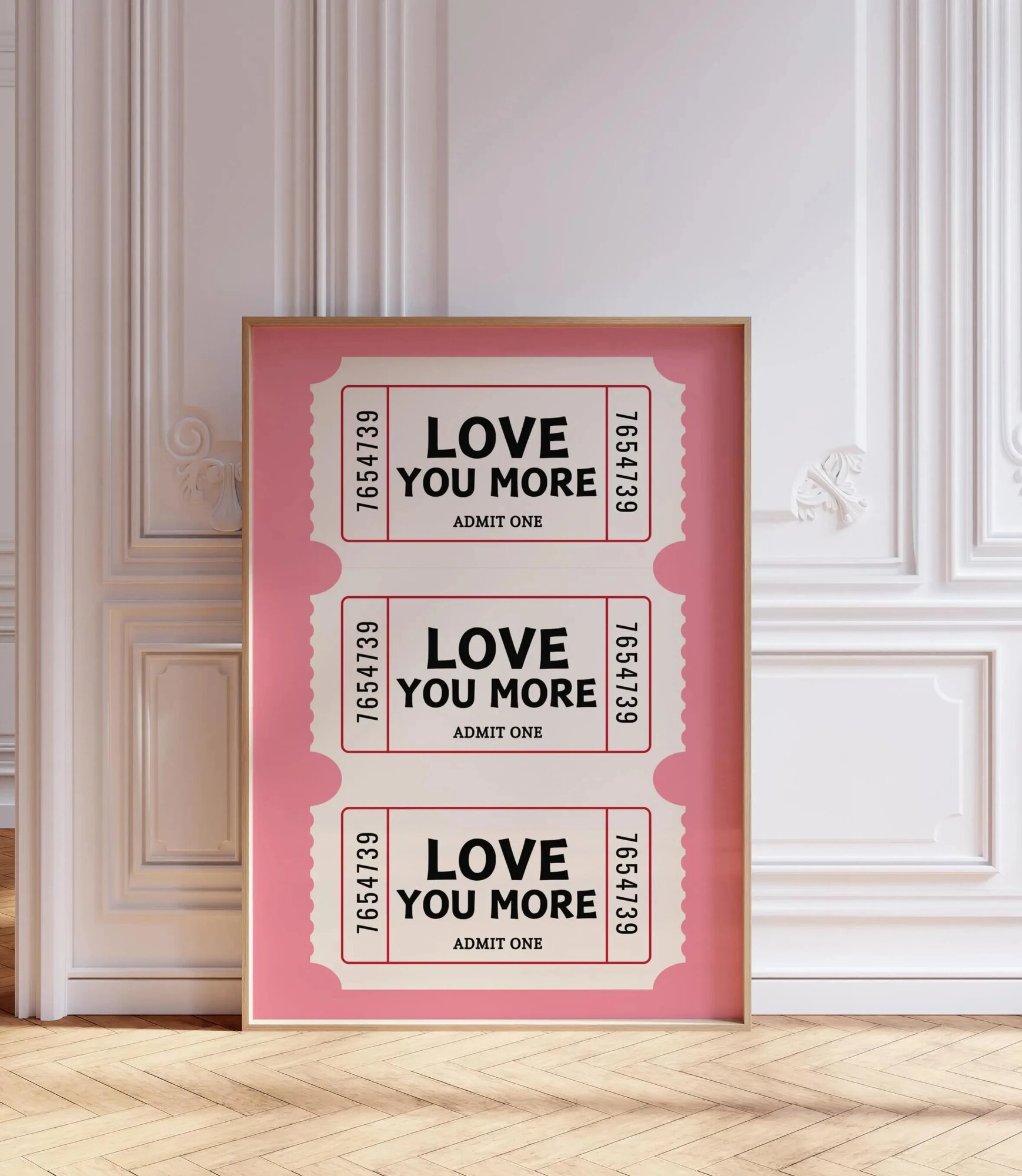 Розовое полотно "Love You More" 20x30см, Цвет: TT1927