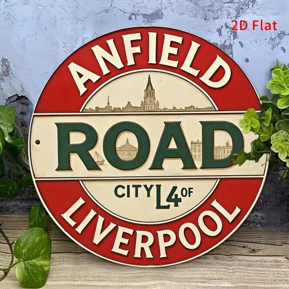 Винтажная металлическая вывеска Liverpool FC HELLOYOUNG 8x8 дюймов