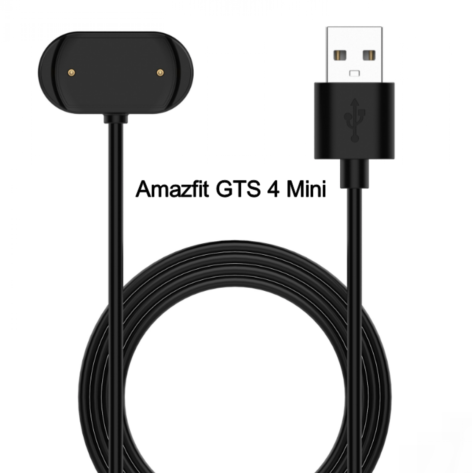 Магнитное USB-зарядное устройство MyPads Batt для умных часов Amazfit GTS 4 Mini с кабелем 1 м