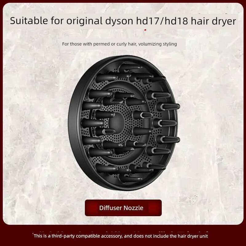 Подходит для фена Dyson HD17/HD18: насадка-диффузор, расческа с широкими зубьями, аксессуары для укладки волос.