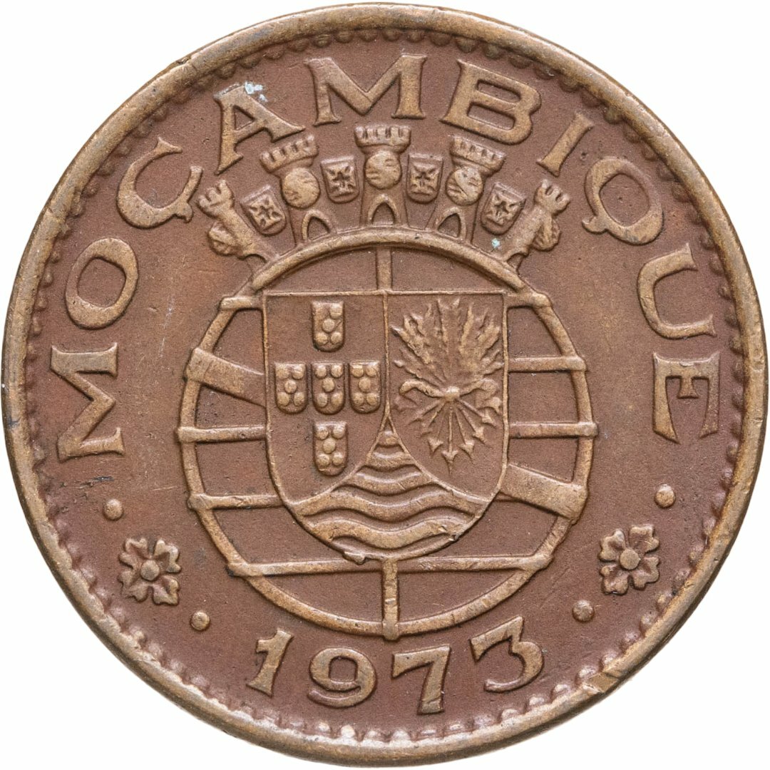 Мозамбик 1 эскудо escudo 1973, Бронза, в сохранности XF