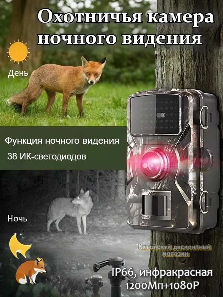 Фотоловушка для охоты, камера ночного видения, 1080P, IP66, инфракрасная, для природы и фермы